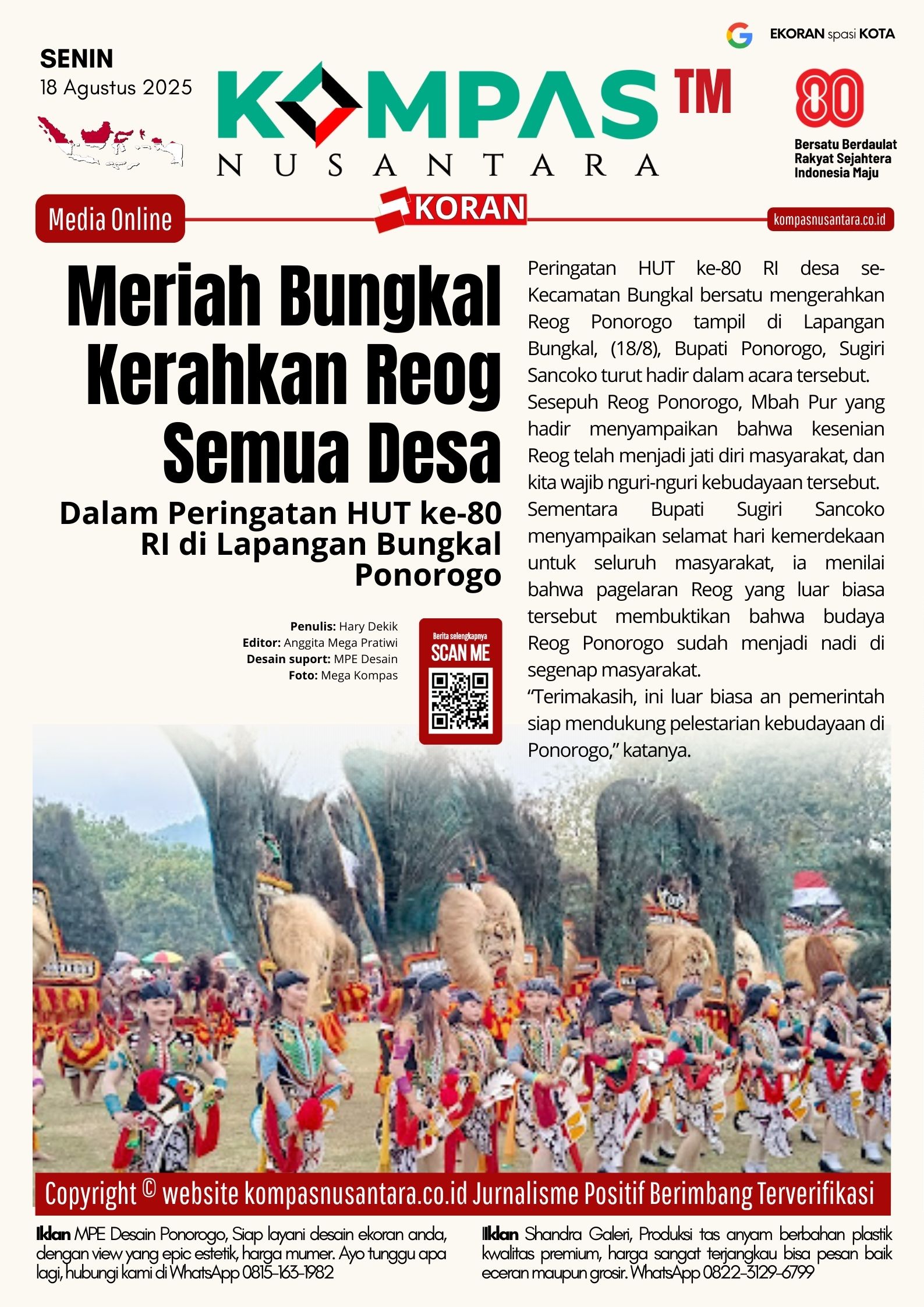 Ekoran, 18 Agustus 2025, Kompas Nusantara Indonesia – Kompas Nusantara